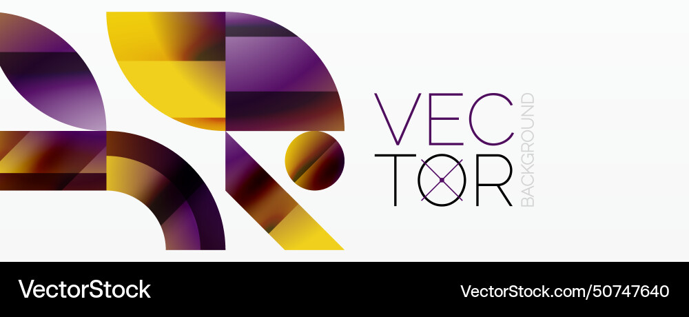 Assorted geometric shapes unite in a minimalistic Vector Image