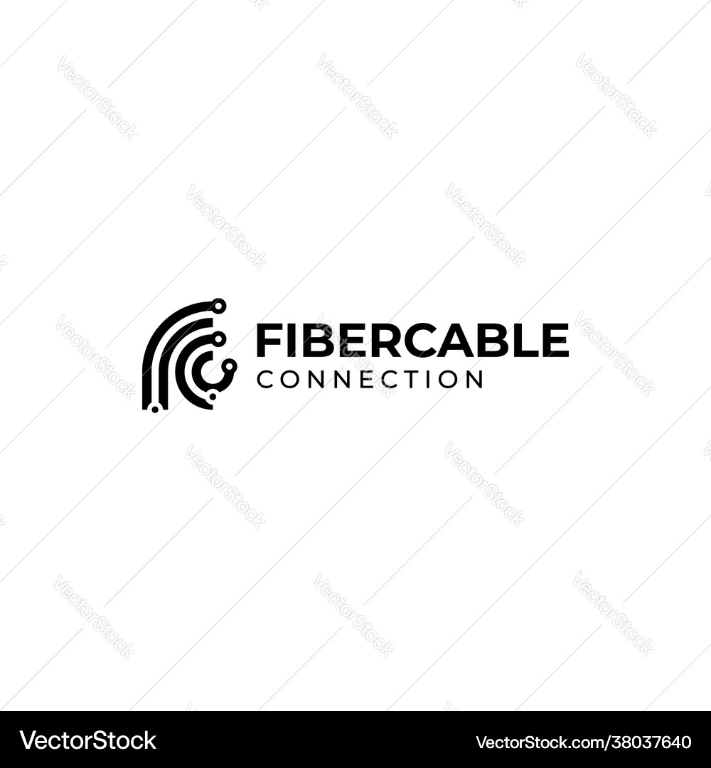 Fiber logo Royalty Free Vector Image - VectorStock