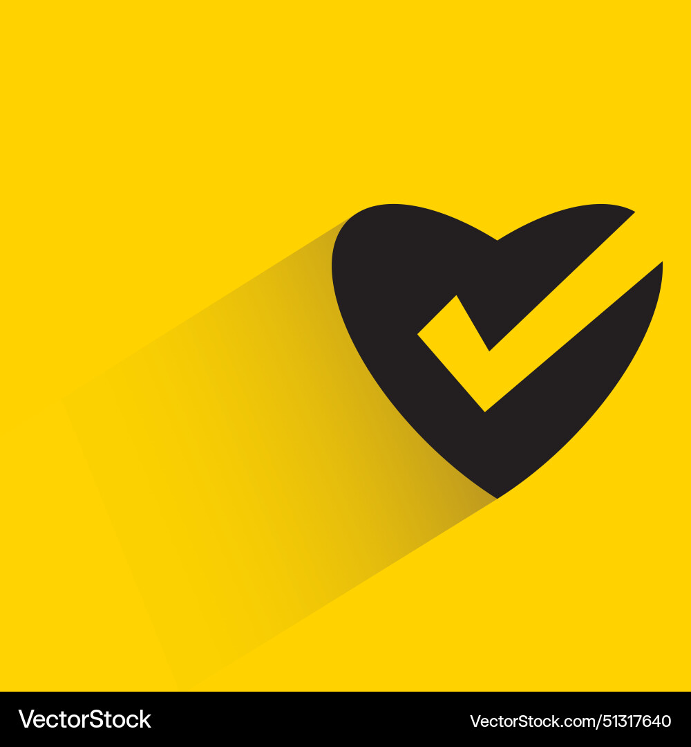 Heart and check mark icon Royalty Free Vector Image