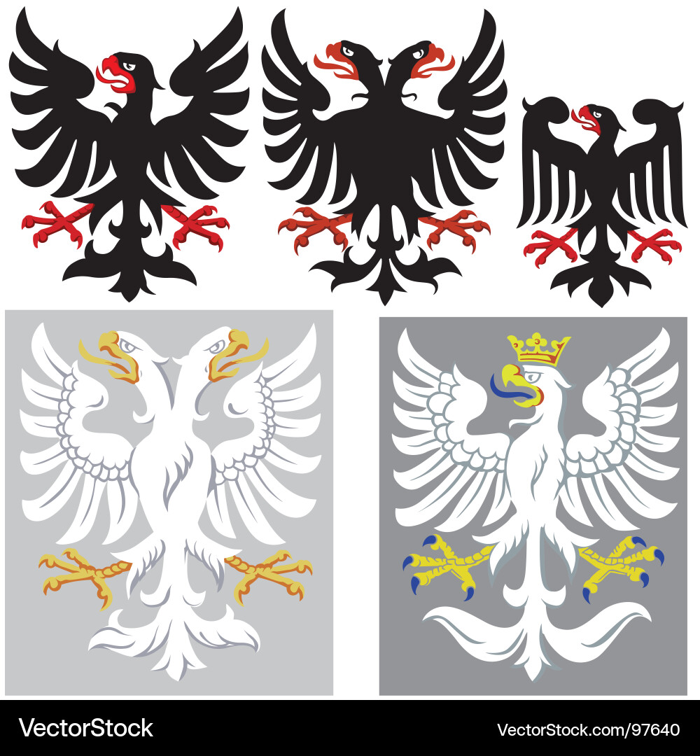 Heraldic eagles Royalty Free Vector Image - VectorStock