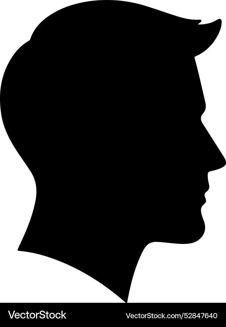 Human head profile Royalty Free Vector Image - VectorStock