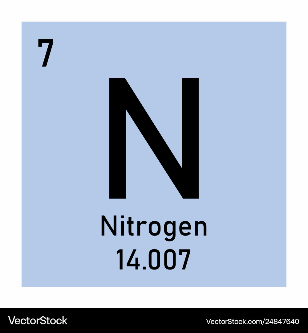 Nitrogen Element Icon Royalty Free Vector Image