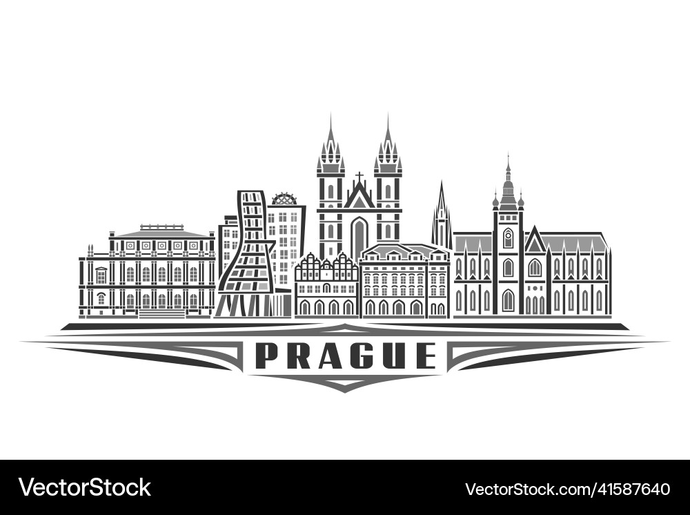 Prague Royalty Free Vector Image - VectorStock