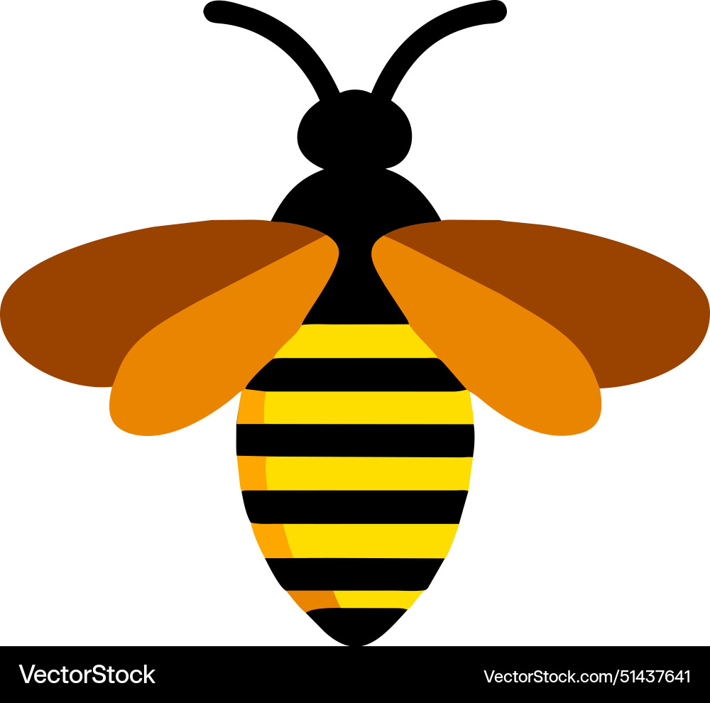 Africanized bee brown icon Royalty Free Vector Image