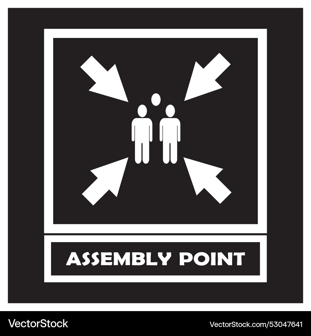 Assembly point icon Royalty Free Vector Image - VectorStock