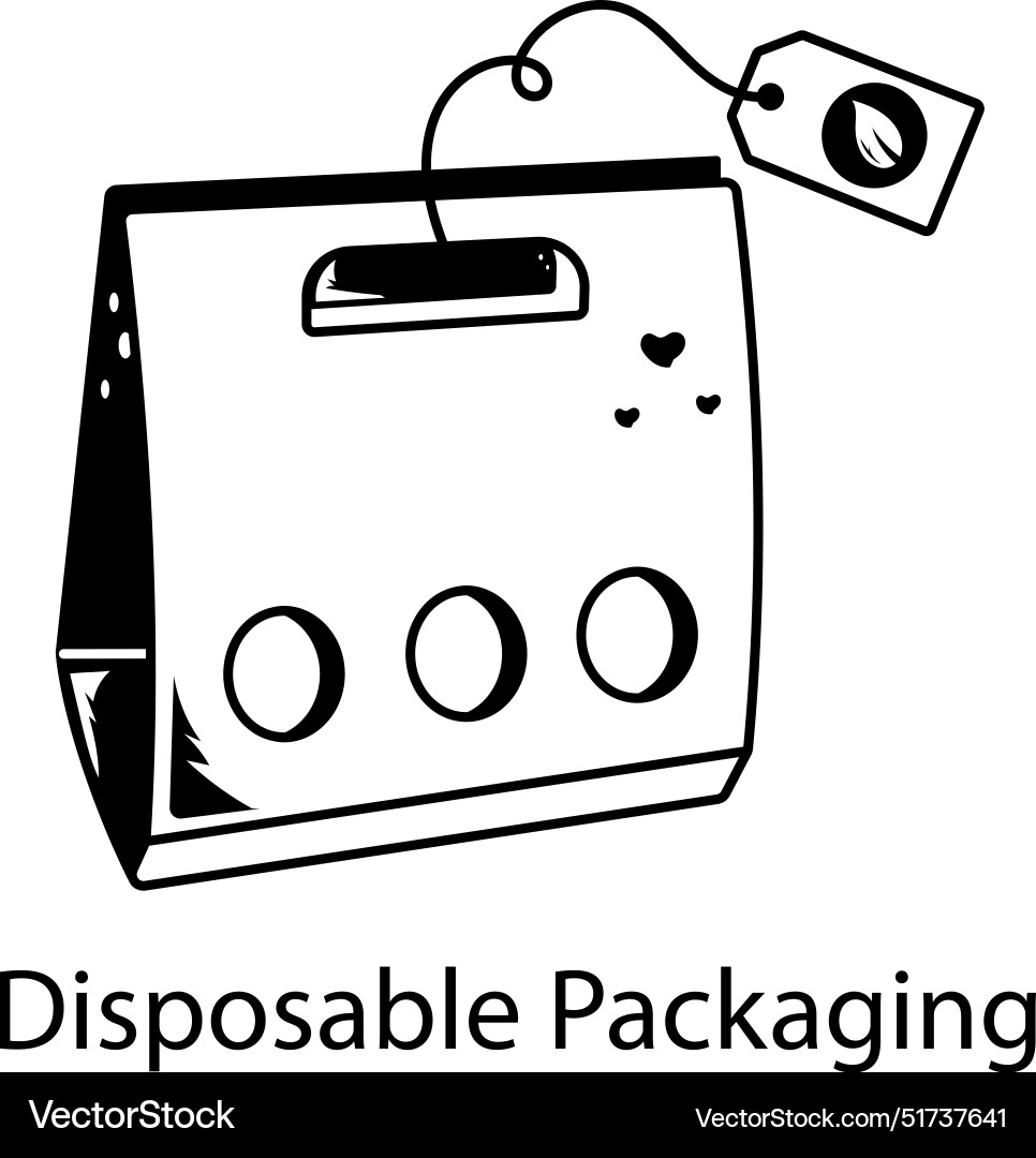 Disposable packaging Royalty Free Vector Image