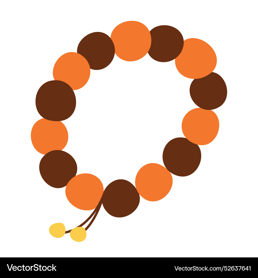 Islamic rosary flat icon tasbih prayer beads Vector Image