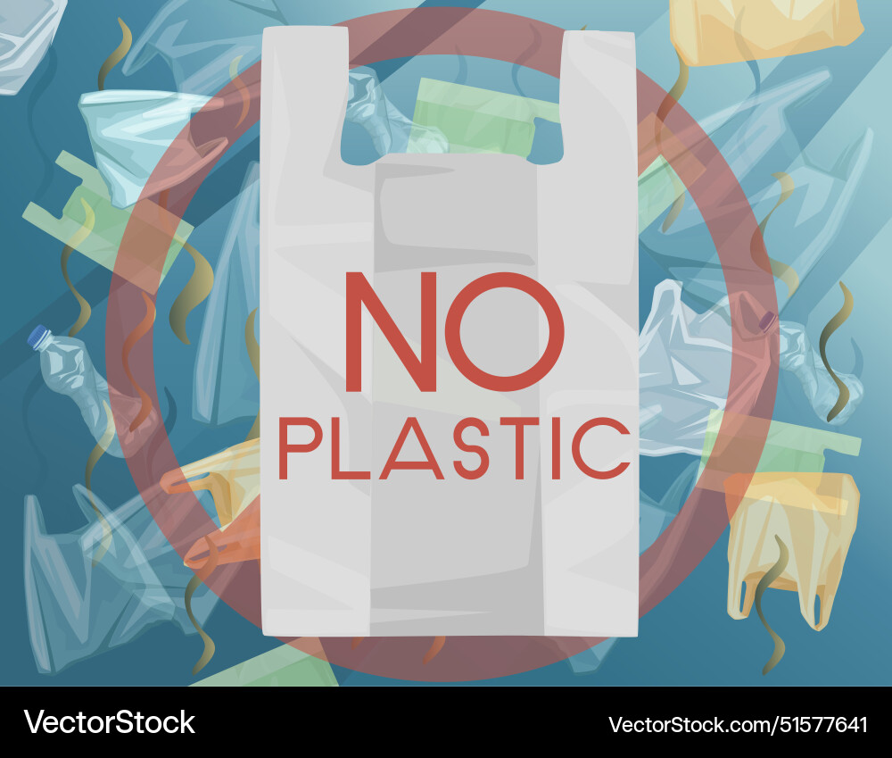 Plastic bags and bottles waste Royalty Free Vector Image