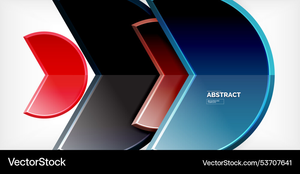 Trendy round shapes with triangular angle design Vector Image