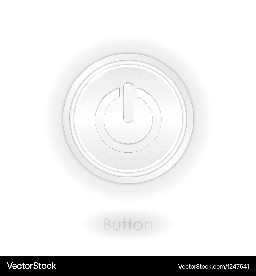 White button Royalty Free Vector Image - VectorStock