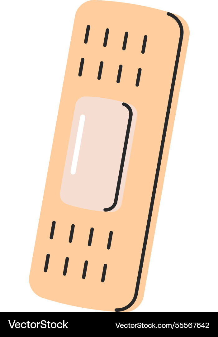 Adhesive sterile patch medical plaster Royalty Free Vector