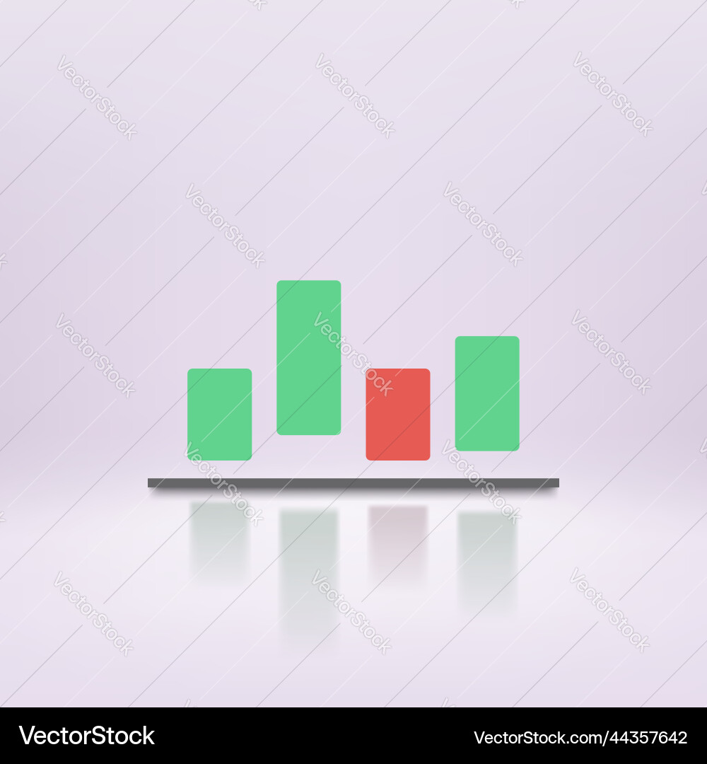 Market bars two colors on bright back Royalty Free Vector