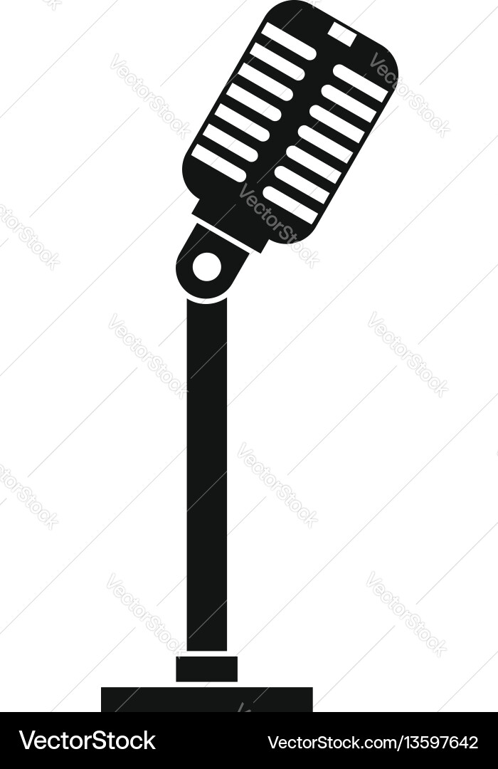 Simple Microphone Icon Royalty Free Vector Image