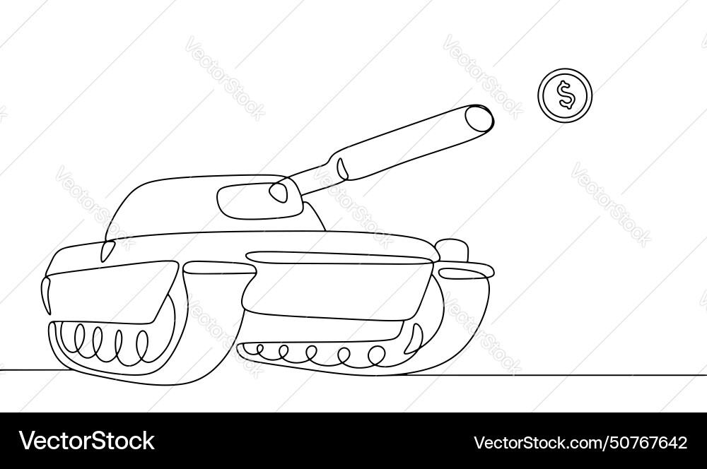 Tank and coin Royalty Free Vector Image - VectorStock
