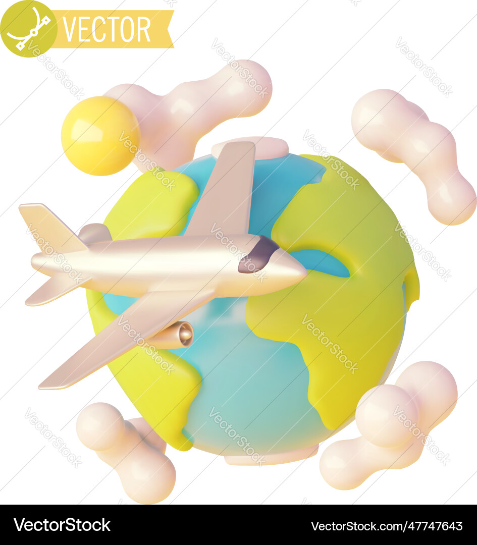 Airplane travel icon Royalty Free Vector Image