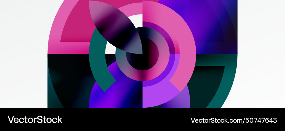 Circle geometric abstract background Royalty Free Vector