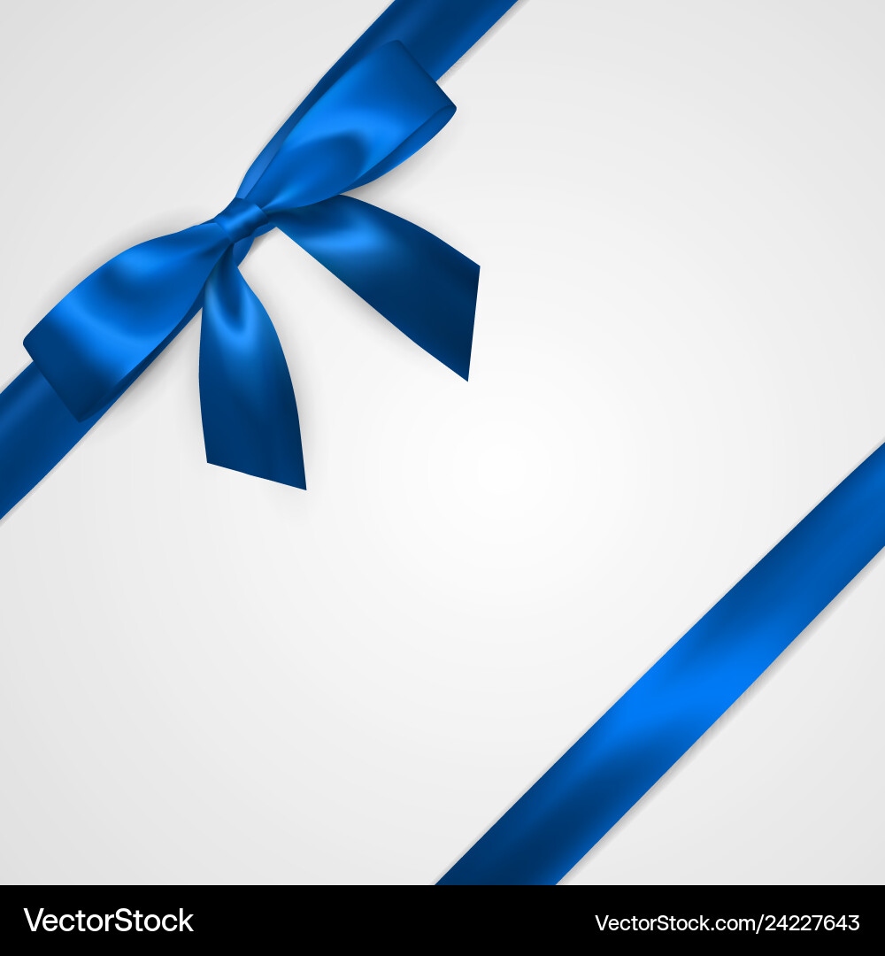 Elegant Blue Bow with Ribbons – Royalty-Free Vector | VectorStock