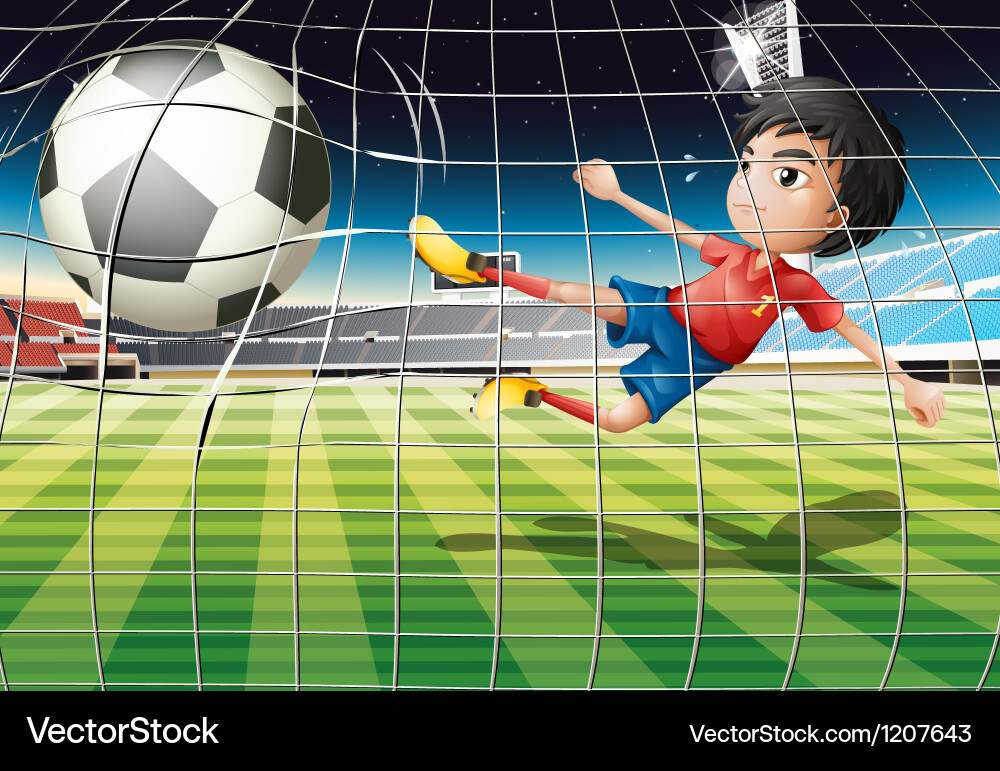 Football kicker Royalty Free Vector Image - VectorStock