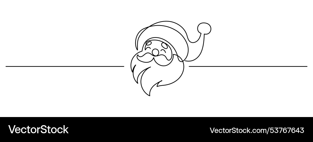 One continuous line drawing of christmas Vector Image