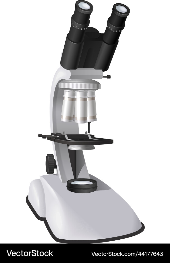 Realistic microscope Royalty Free Vector Image