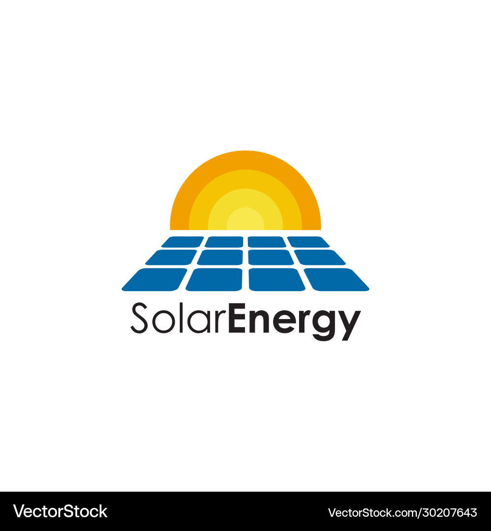Solar energy industry logo design template Vector Image