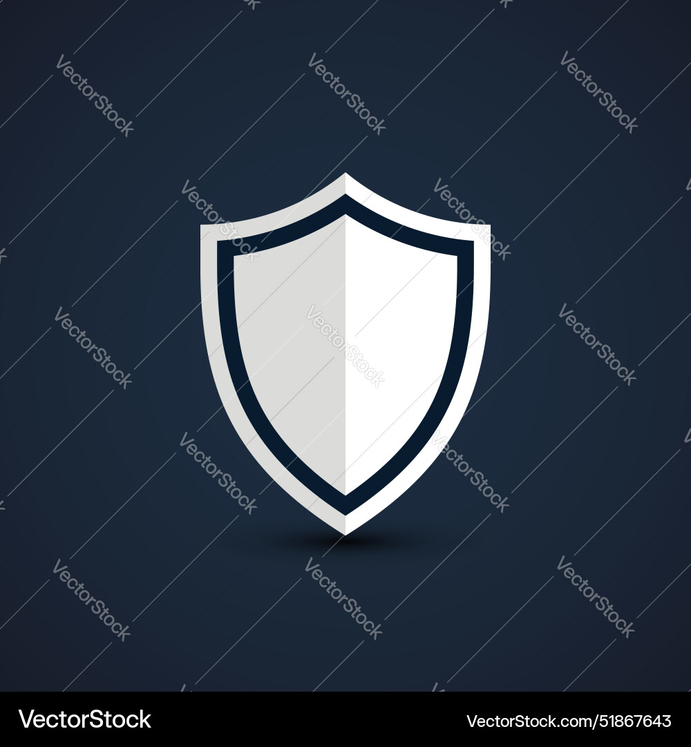 White shield icon Royalty Free Vector Image - VectorStock