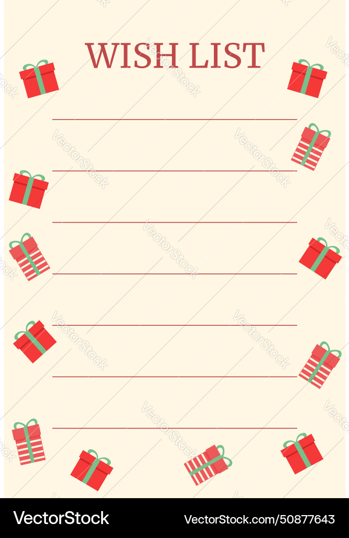 Wish list gift boxes icon cartoon web Royalty Free Vector