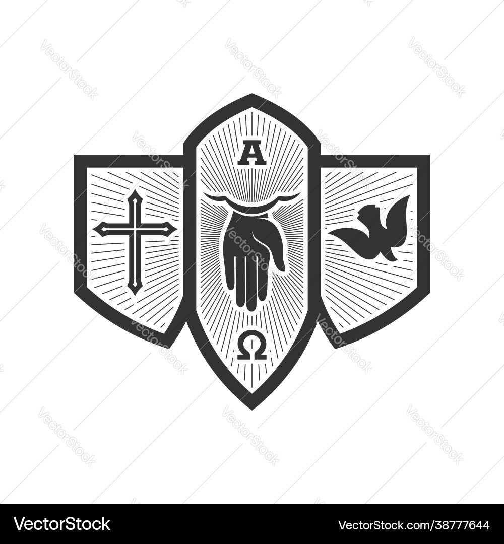 Composition holy trinity Royalty Free Vector Image