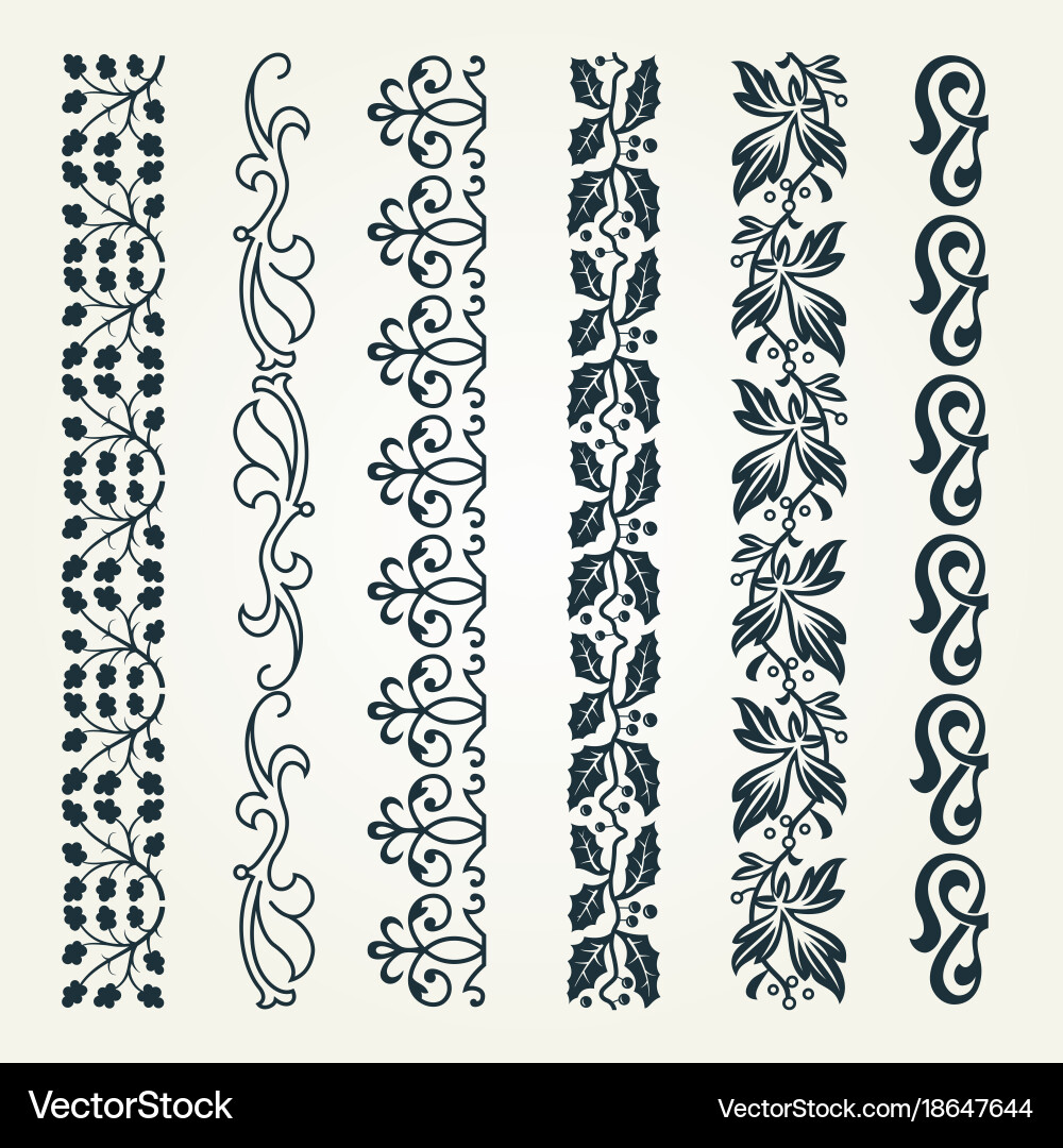 Decorative seamless border Royalty Free Vector Image