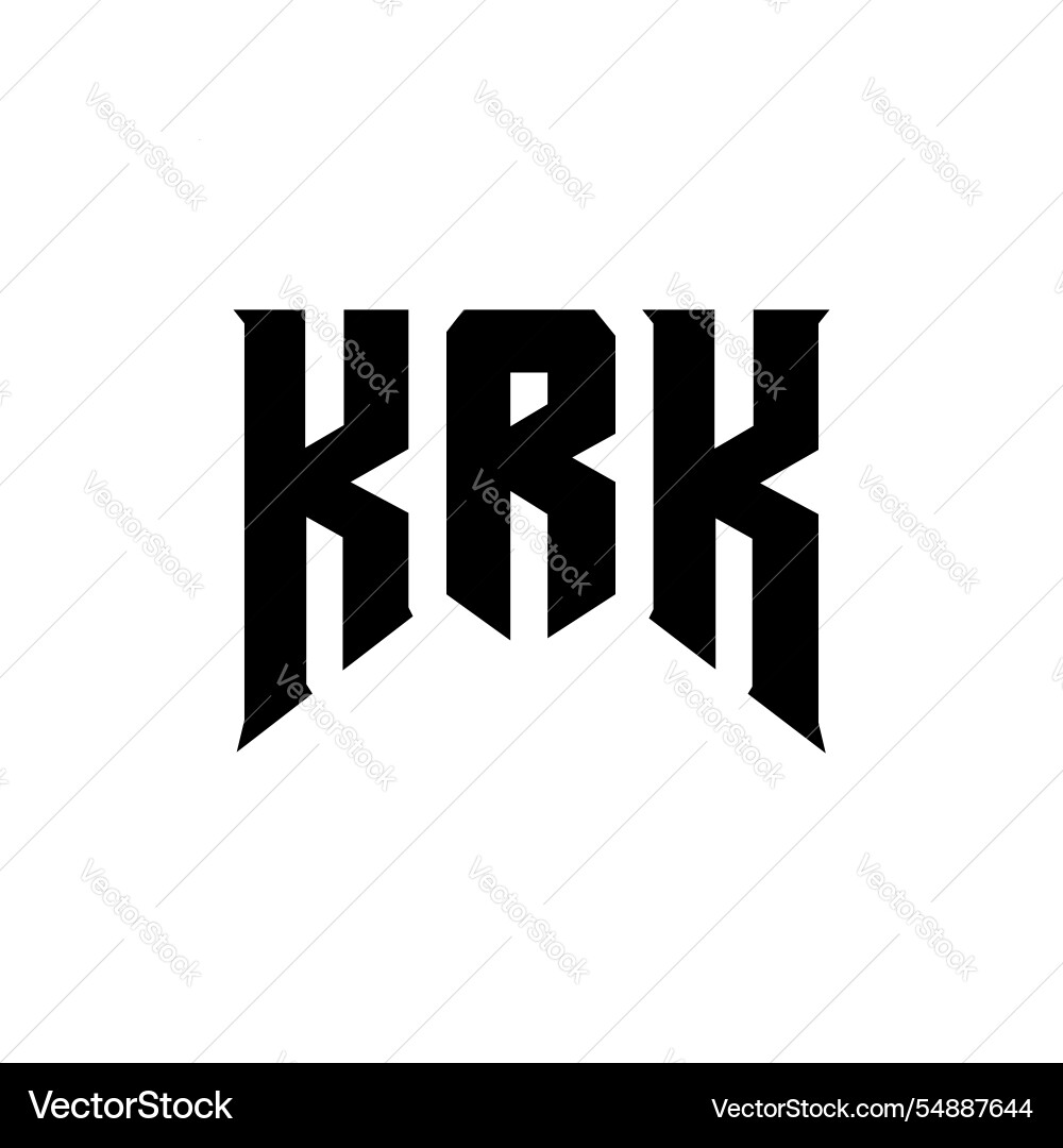 Krk letter logo design for technology company Vector Image