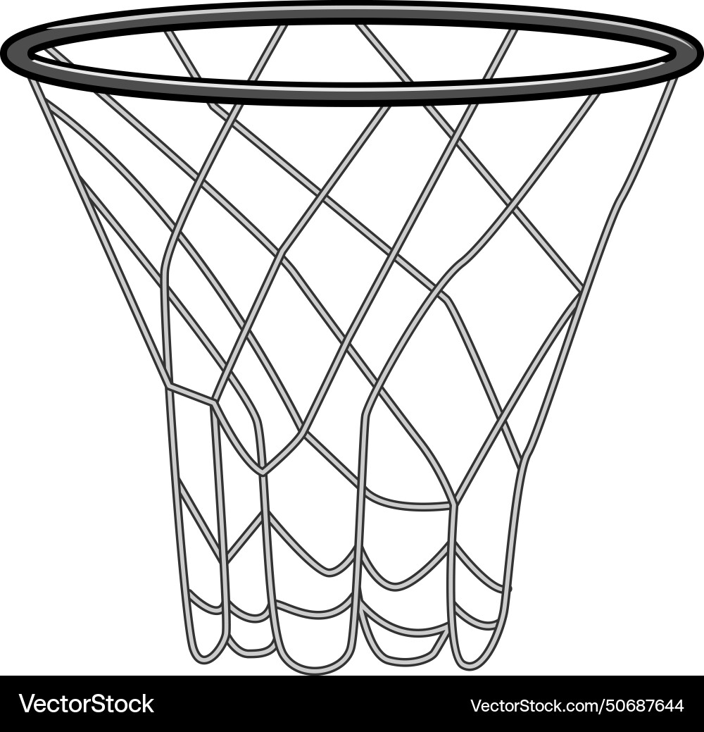 Light basketball hoop cartoon Royalty Free Vector Image