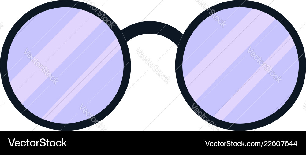 Round glasses icon cartoon style Royalty Free Vector Image