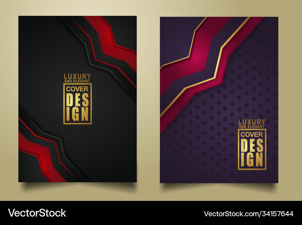 Set cover design template with luxury and elegant Vector Image