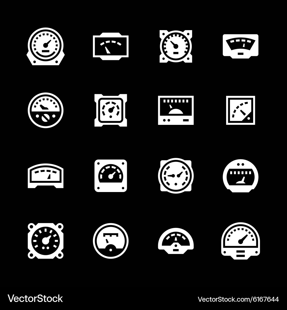 Set icons of meter Royalty Free Vector Image - VectorStock
