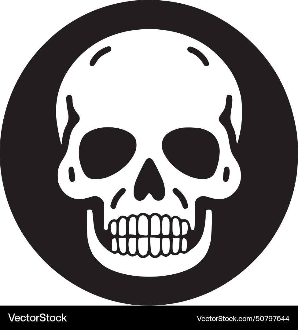 Skeleton - minimalist and simple silhouette Vector Image