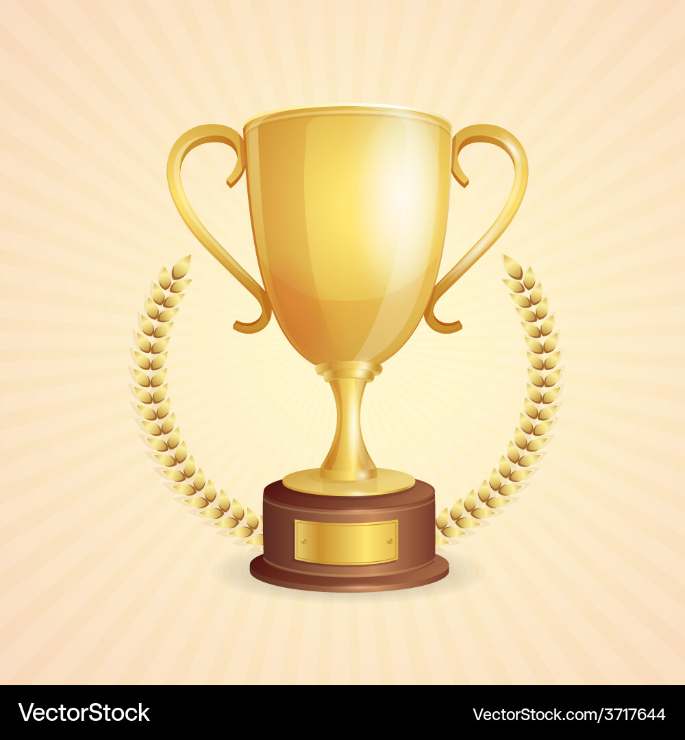 Winner trophy Royalty Free Vector Image - VectorStock