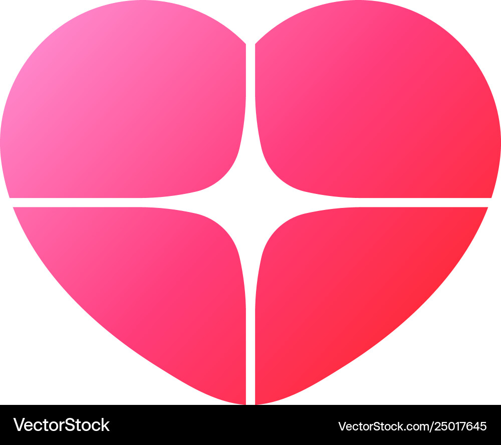Abstract heart star icon symbol logotype Vector Image