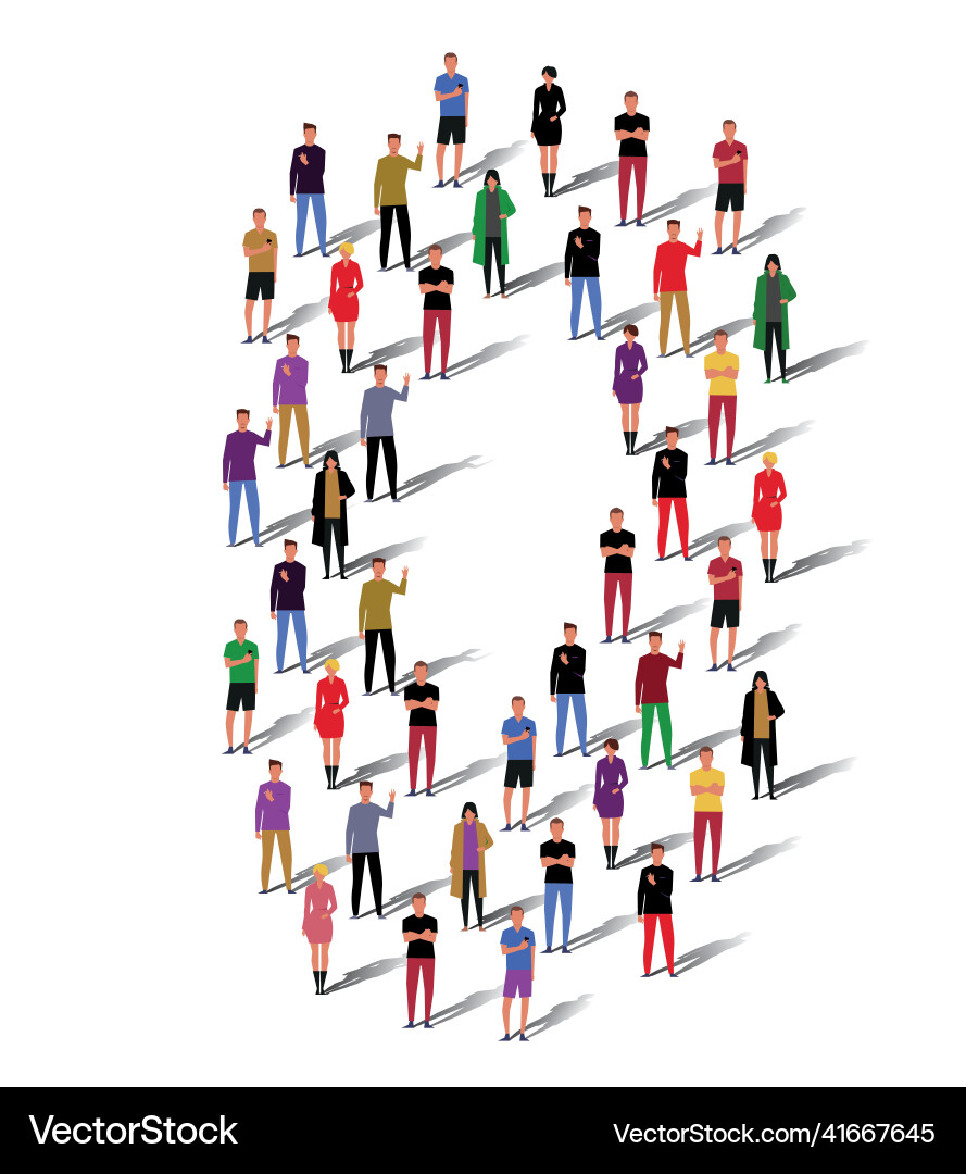 Group of young people graphics Royalty Free Vector Image