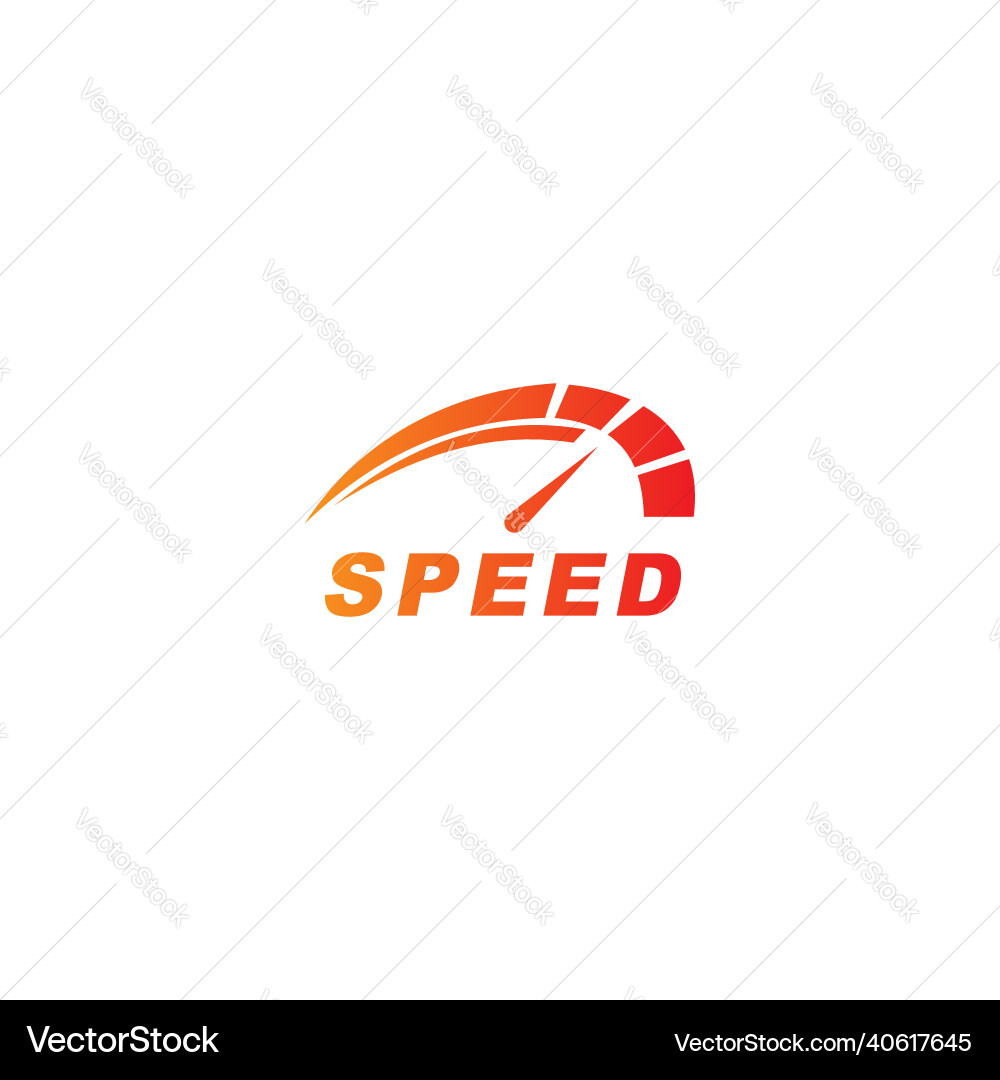 Speed meter race logo Royalty Free Vector Image