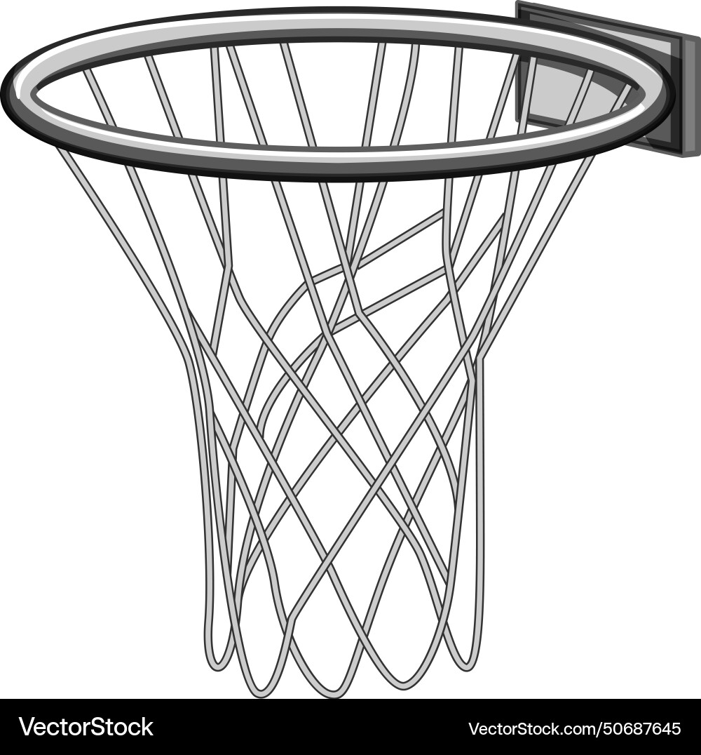 Stadium basketball hoop cartoon Royalty Free Vector Image