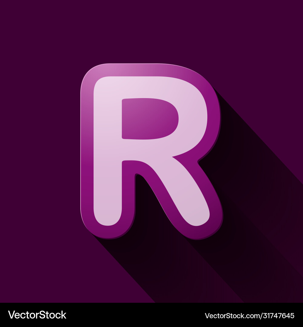 Volume icons alphabet r Royalty Free Vector Image