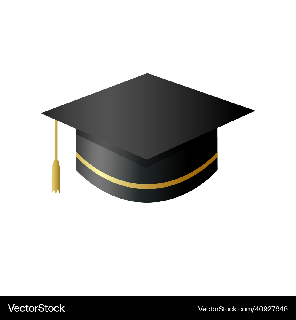 Graduation square academic cap Royalty Free Vector Image