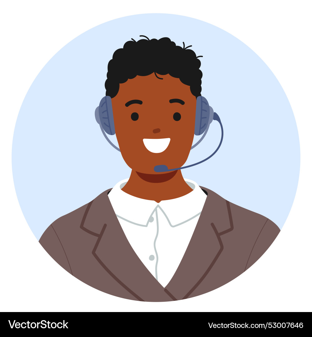 Happy customer service representative male Vector Image
