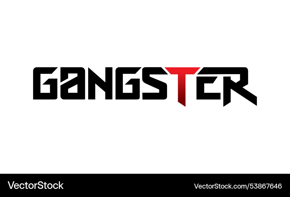 Letter gangster design symbol Royalty Free Vector Image