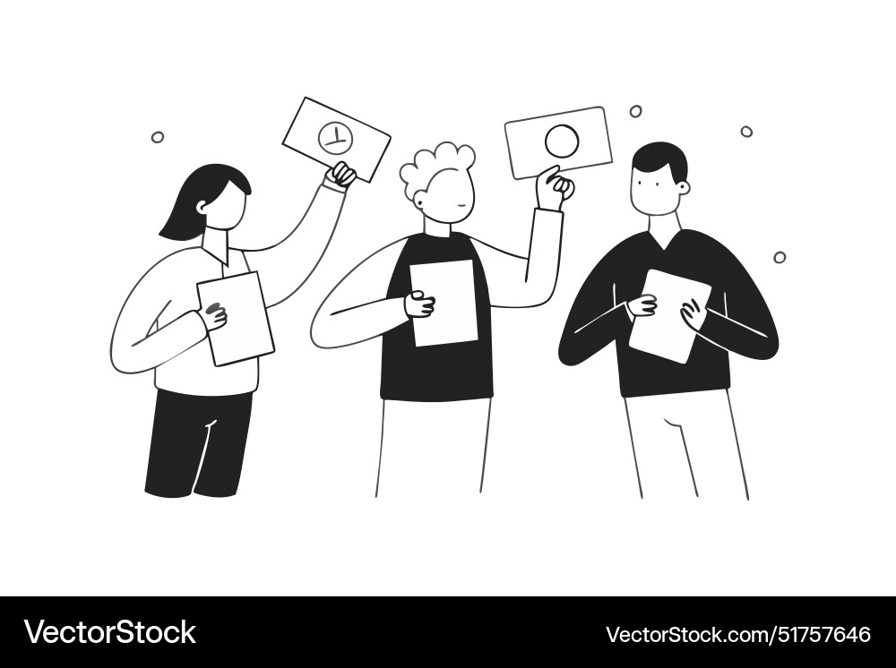 Man and woman who have acquired qualifications Vector Image