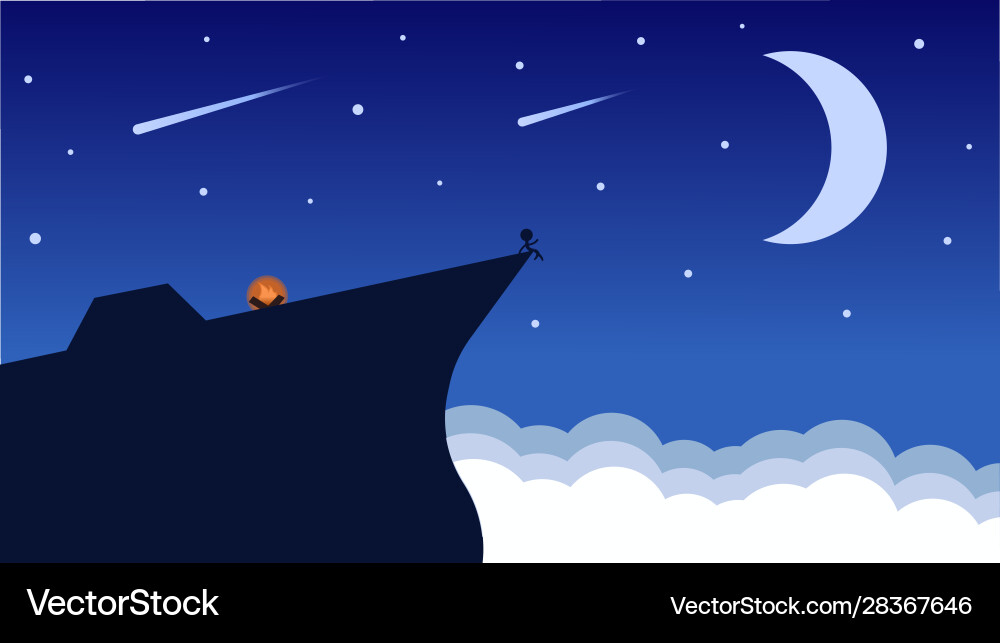 Night sky wallpaper Royalty Free Vector Image - VectorStock