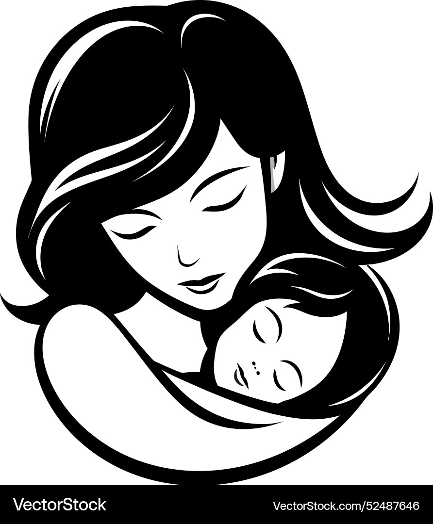 Nurturing motherly affection maternal scenes vec Vector Image