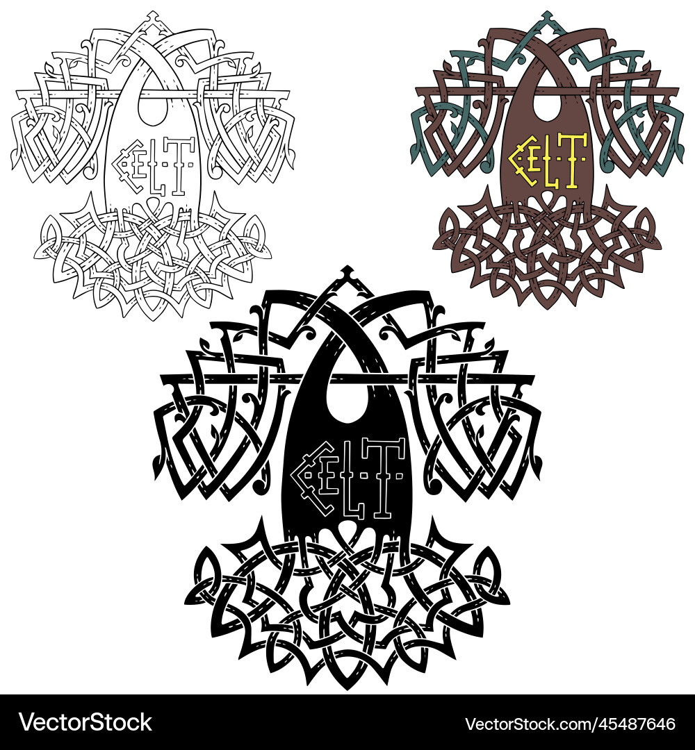 Ornament decorative celtic tree of life Royalty Free Vector