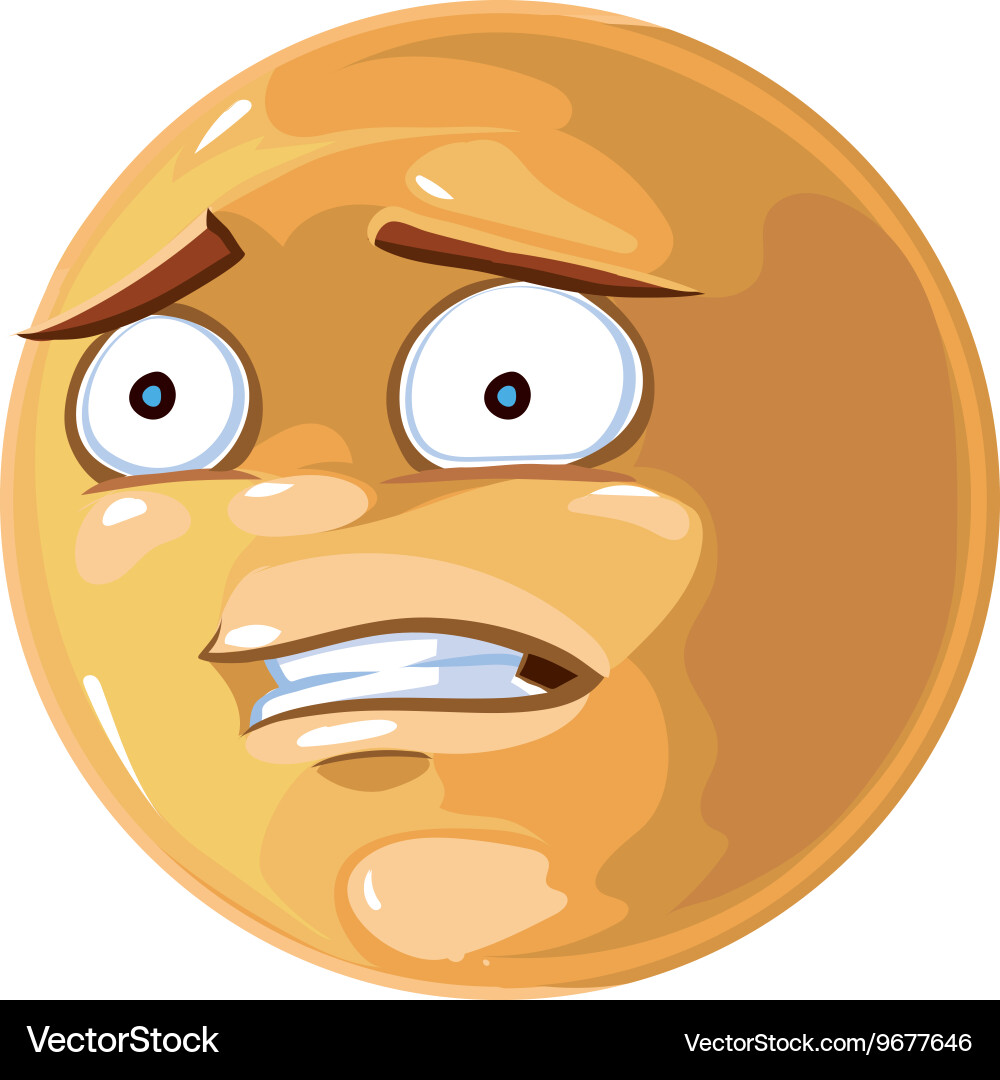 Scared Emoji Face Royalty Free Vector Image - VectorStock