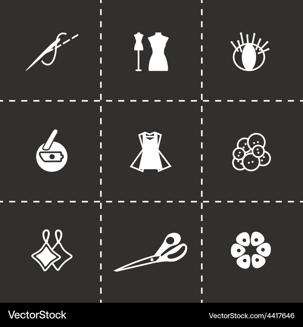 Sewing Scissors Icon Set Royalty Free Vector Image